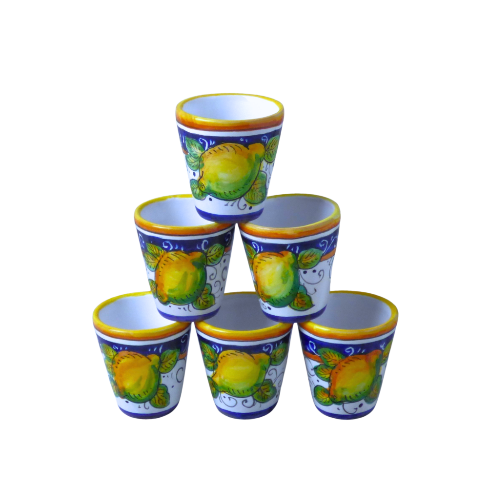 Limoncello cup - lemon – Paradiso Ceramics Australia | Handmade in Italy