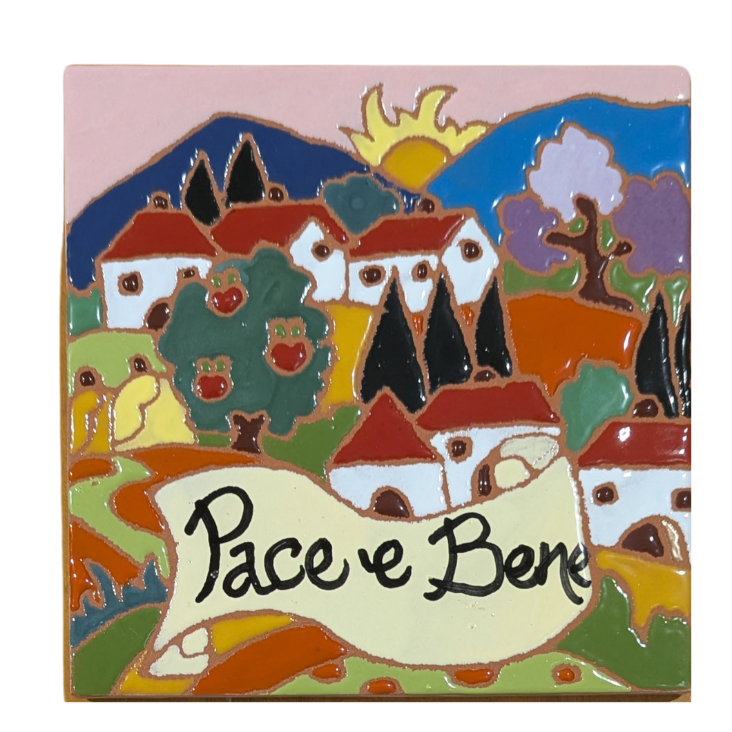 Pace e Bene tile - 15cmx15cm – Paradiso Ceramics Australia | Handmade ...