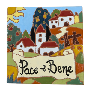 Pace e Bene tile - 15cmx15cm – Paradiso Ceramics Australia | Handmade ...