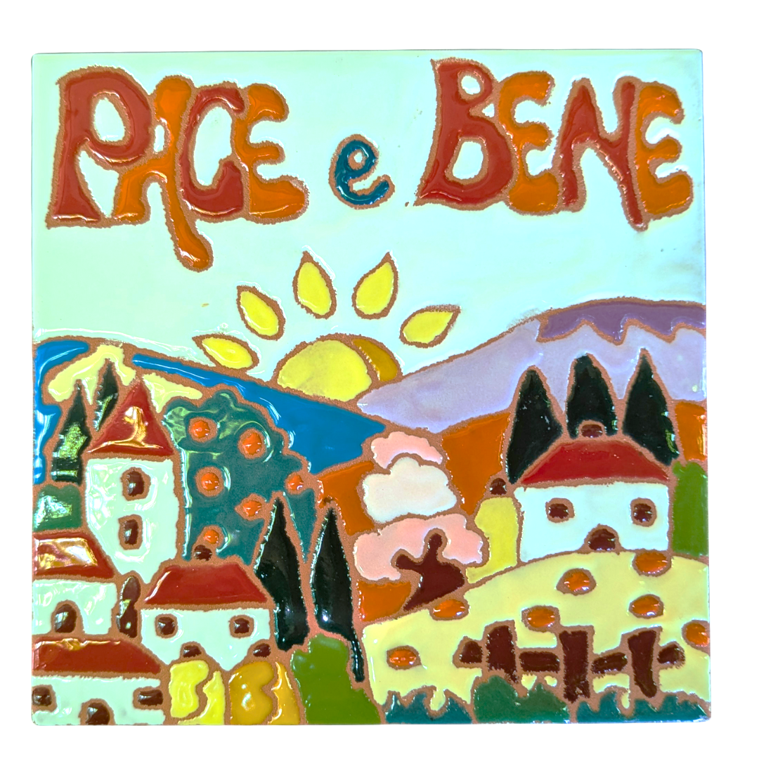 Pace e Bene tile - 15cmx15cm – Paradiso Ceramics Australia | Handmade ...